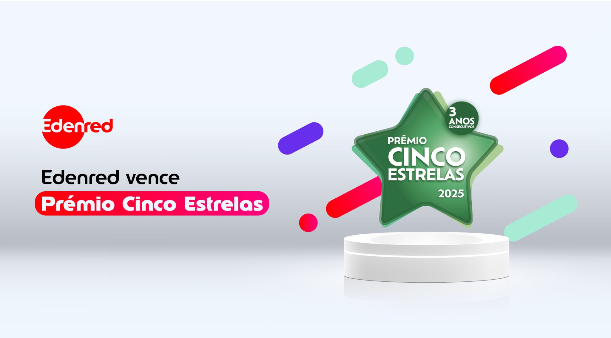 Edenred vence Prémio Cinco Estrelas pelo terceiro ano consecutivo - Edenred Portugal